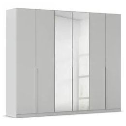 Drehtürenschrank Rauch "Kleiderschrank Schrank Garderobe AGORDO mit Dekor- oder Hochglanzfront" Schränke Gr. B/H/T: 271 cm x 229 cm x 54 cm, 6 St., grau (seidengrau) durchdachte Innenausstattung, in 6 Breiten und 2 Höhen MADE IN GERMANY