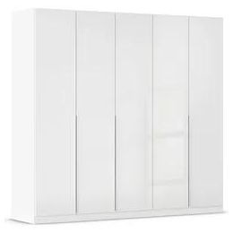 Drehtürenschrank Rauch "Kleiderschrank Schrank Garderobe AGORDO mit Dekor- oder Hochglanzfront" Schränke Gr. B/H/T: 226cm x 210cm x 54cm, 5 St., weiß (alpinweiß/hochglanz weiß) durchdachte Innenausstattung, in 6 Breiten und 2 Höhen MADE IN GERMANY