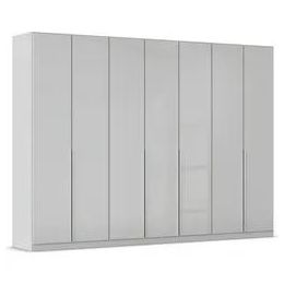 Drehtürenschrank Rauch "Kleiderschrank Kleiderschränke Schrank Garderobe AGORDO mit Glasfront" Schränke Gr. B/H/T: 315 cm x 229 cm x 54 cm, 7 St., grau (seidengrau) durchdachte Innenausstattung, in 6 Breiten und 2 Höhen MADE IN GERMANY