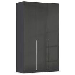 Drehtürenschrank Rauch "Kleiderschrank Schrank Garderobe AGORDO mit Dekor- oder Hochglanzfront" Schränke Gr. B/H/T: 136 cm x 229 cm x 54 cm, 3 St., grau (graumetallic, effektgrau hochglanz) durchdachte Innenausstattung, in 6 Breiten und 2 Höhen MADE IN GERMANY