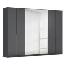 Drehtürenschrank Rauch "Kleiderschrank Kleiderschränke Schrank Garderobe AGORDO mit Glasfront" Schränke Gr. B/H/T: 315 cm x 229 cm x 54 cm, 7 St., grau (graumetallic) durchdachte Innenausstattung, in 6 Breiten und 2 Höhen MADE IN GERMANY