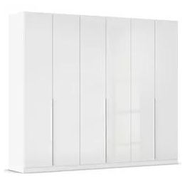 Drehtürenschrank Rauch "Kleiderschrank Schrank Garderobe AGORDO mit Dekor- oder Hochglanzfront" Schränke Gr. B/H/T: 271cm x 229cm x 54cm, 6 St., weiß (alpinweiß/hochglanz weiß) durchdachte Innenausstattung, in 6 Breiten und 2 Höhen MADE IN GERMANY