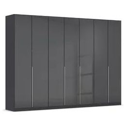 Drehtürenschrank Rauch "Kleiderschrank Kleiderschränke Schrank Garderobe AGORDO mit Glasfront" Schränke Gr. B/H/T: 315 cm x 229 cm x 54 cm, 7 St., grau (graumetallic) durchdachte Innenausstattung, in 6 Breiten und 2 Höhen MADE IN GERMANY