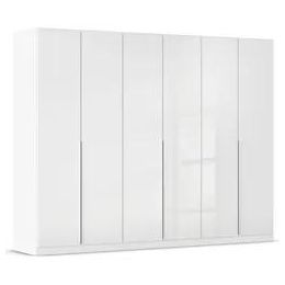 Drehtürenschrank Rauch "Kleiderschrank Kleiderschränke Schrank Garderobe AGORDO mit Glasfront" Schränke Gr. B/H/T: 271cm x 210cm x 54cm, 6 St., weiß (alpinweiß) durchdachte Innenausstattung, in 6 Breiten und 2 Höhen MADE IN GERMANY