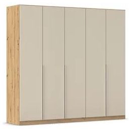 Drehtürenschrank Rauch "Kleiderschrank Schrank Garderobe AGORDO mit Dekor- oder Hochglanzfront" Schränke Gr. B/H/T: 226cm x 210cm x 54cm, 5 St., braun (eiche artisan/champagner) durchdachte Innenausstattung, in 6 Breiten und 2 Höhen MADE IN GERMANY