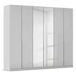 Drehtürenschrank Rauch "Kleiderschrank Kleiderschränke Schrank Garderobe AGORDO mit Glasfront" Schränke Gr. B/H/T: 271 cm x 229 cm x 54 cm, 6 St., grau (seidengrau) durchdachte Innenausstattung, in 6 Breiten und 2 Höhen MADE IN GERMANY