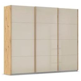 Schwebetürenschrank Rauch "Kleiderschrank Schrank Garderobe AGORDO mit Glasfront" Schränke Gr. B/H/T: 271cm x 229cm x 62cm, 3 St., beige (eiche artisan/glas champagner) durchdachte Innenausstattung, in 4 Breiten und 2 Höhen MADE IN GERMANY