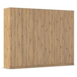 Drehtürenschrank Rauch "Kleiderschrank Schrank Garderobe AGORDO mit Dekor- oder Hochglanzfront" Schränke Gr. B/H/T: 271cm x 210cm x 54cm, 6 St., braun (eiche artisan) durchdachte Innenausstattung, in 6 Breiten und 2 Höhen MADE IN GERMANY