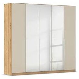 Drehtürenschrank Rauch "Kleiderschrank Schrank Garderobe AGORDO mit Dekor- oder Hochglanzfront" Schränke Gr. B/H/T: 226cm x 210cm x 54cm, 5 St., braun (eiche artisan/champagner) durchdachte Innenausstattung, in 6 Breiten und 2 Höhen MADE IN GERMANY