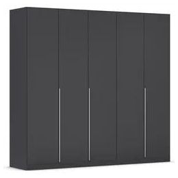 Drehtürenschrank Rauch "Kleiderschrank Schrank Garderobe AGORDO mit Dekor- oder Hochglanzfront" Schränke Gr. B/H/T: 226 cm x 210 cm x 54 cm, 5 St., grau (graumetallic) durchdachte Innenausstattung, in 6 Breiten und 2 Höhen MADE IN GERMANY