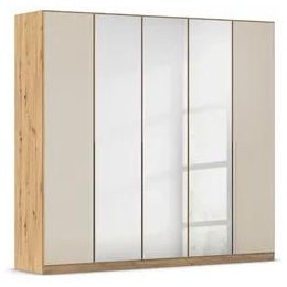 Drehtürenschrank Rauch "Kleiderschrank Kleiderschränke Schrank Garderobe AGORDO mit Glasfront" Schränke Gr. B/H/T: 226cm x 210cm x 54cm, 5 St., braun (eiche artisan) durchdachte Innenausstattung, in 6 Breiten und 2 Höhen MADE IN GERMANY