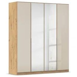 Drehtürenschrank Rauch "Kleiderschrank Kleiderschränke Schrank Garderobe AGORDO mit Glasfront" Schränke Gr. B/H/T: 181cm x 210cm x 54cm, 4 St., braun (eiche artisan) durchdachte Innenausstattung, in 6 Breiten und 2 Höhen MADE IN GERMANY