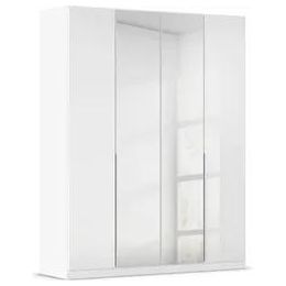 Drehtürenschrank Rauch "Kleiderschrank Kleiderschränke Schrank Garderobe AGORDO mit Glasfront" Schränke Gr. B/H/T: 181cm x 229cm x 54cm, 4 St., weiß (alpinweiß) durchdachte Innenausstattung, in 6 Breiten und 2 Höhen MADE IN GERMANY