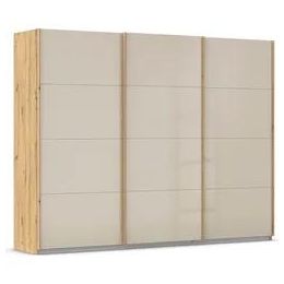 Schwebetürenschrank Rauch "Kleiderschrank Schrank Garderobe AGORDO mit Glasfront" Schränke Gr. B/H/T: 271cm x 210cm x 62cm, 3 St., beige (eiche artisan/glas champagner) durchdachte Innenausstattung, in 4 Breiten und 2 Höhen MADE IN GERMANY