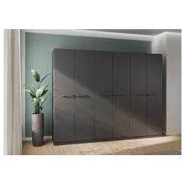 Drehtürenschrank Rauch "Kleiderschrank Schrank Garderobe Garderobenschrank Stauraumwunder MODI", grau (graumetallic), B:271cm H:210cm T:54cm, Holzwerkstoff, Schränke, inkl. Stoff-Organizer mit 6 Fächern optionaler Spiegel MADE IN GERMANY