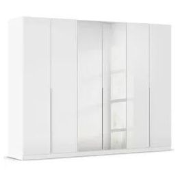 Drehtürenschrank Rauch "Kleiderschrank Schrank Garderobe AGORDO mit Dekor- oder Hochglanzfront" Schränke Gr. B/H/T: 271cm x 210cm x 54cm, 6 St., weiß (alpinweiß/hochglanz weiß) durchdachte Innenausstattung, in 6 Breiten und 2 Höhen MADE IN GERMANY