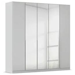 Drehtürenschrank Rauch "Kleiderschrank Kleiderschränke Schrank Garderobe AGORDO mit Glasfront" Schränke Gr. B/H/T: 226cm x 229cm x 54cm, 5 St., grau (seidengrau) durchdachte Innenausstattung, in 6 Breiten und 2 Höhen MADE IN GERMANY