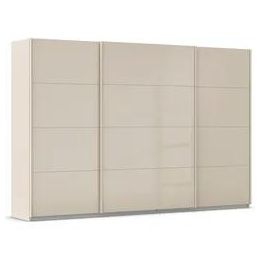 Schwebetürenschrank Rauch "Kleiderschrank Schrank Garderobe AGORDO mit Glasfront" Schränke Gr. B/H/T: 315cm x 210cm x 62cm, 3 St., beige (champagner/glas champagner) durchdachte Innenausstattung, in 4 Breiten und 2 Höhen MADE IN GERMANY