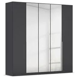 Drehtürenschrank Rauch "Kleiderschrank Schrank Garderobe AGORDO mit Dekor- oder Hochglanzfront" Schränke Gr. B/H/T: 226 cm x 229 cm x 54 cm, 5 St., grau (graumetallic) durchdachte Innenausstattung, in 6 Breiten und 2 Höhen MADE IN GERMANY