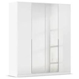 Drehtürenschrank Rauch "Kleiderschrank Schrank Garderobe AGORDO mit Dekor- oder Hochglanzfront" Schränke Gr. B/H/T: 181cm x 210cm x 54cm, 4 St., weiß (alpinweiß/hochglanz weiß) durchdachte Innenausstattung, in 6 Breiten und 2 Höhen MADE IN GERMANY