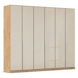 Drehtürenschrank Rauch "Kleiderschrank Kleiderschränke Schrank Garderobe AGORDO mit Glasfront" Schränke Gr. B/H/T: 271cm x 229cm x 54cm, 6 St., braun (eiche artisan) durchdachte Innenausstattung, in 6 Breiten und 2 Höhen MADE IN GERMANY