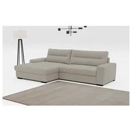 Ecksofa COTTA "Cappa L-Form" Sofas Gr. B/H/T: 295cm x 93cm x 163cm, Struktur fein, Recamiere links, ohne Bettkasten und ohne Bettfunktion, grau (elephant)