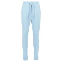 Jogginghose Alpha Industries "Alpha Industries Men - Jogger Organics EMB Jogger" Gr. L, Normalgrößen, blau (organic sky blue) Herren Hosen