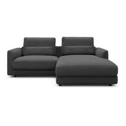 Ecksofa TENKSOM "Polsterecke, L-Form, Eckcouch, mit Federkern, inkl. Kissen" Sofas Gr. B/H/T: 225cm x 68cm x 171cm, Polyester, grau (zink) legerer Sitzkomfort zum Entspannen und Verweilen