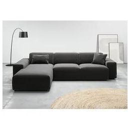 Ecksofa Andas "Glimminge auch in Breitcord, Feincord, Bouclé + Easy care-Bezug" Sofas Gr. B/H/T: 294cm x 71cm x 191cm, Feincord, Recamiere links, grau (anthrazit) L-Form, Breite 294, Zierkissen