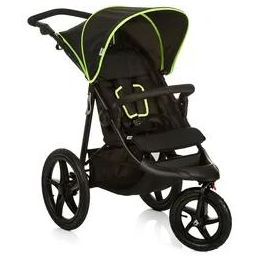 Dreirad-Kinderwagen hauck "Runner black/neon yellow" gelb (black/neon yellow) Baby Kinderwagen mit schwenk- und feststellbarem Vorderrad