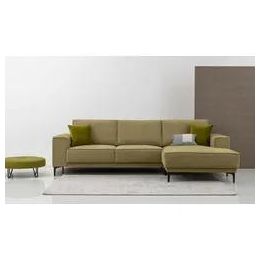 Ecksofa Places of Style "Oland" Sofas Gr. B/H/T: 280cm x 85cm x 152cm, Chenille, Recamiere rechts, grün (olive) 280 cm, im zeitlosem Design und hochwertiger Verabeitung