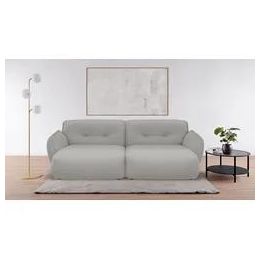 Big-Sofa BETYPE "Be Fluffy" Sofas Gr. B/H/T: 285cm x 87cm x 184cm, Chenille, silberfarben (silber grau) Softes Sitzgefühl, moderne Kedernaht, hochwertiger Bezug