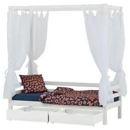 Himmelbett Hoppekids "ECO Dream Kinderbett, Prinzessinnenbett, 90x200cm massiv", weiß, B:168cm H:182cm L:78cm, Bett: Massivholz, Betten, Massivholz – umbaubar in Juniorbett, weitere Umbau-Module erhältlich