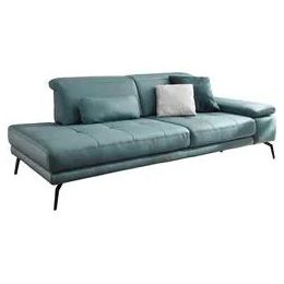 Recamiere DIE PLANBAR "MP-IN20126" Sofas Gr. B/H/T: 230cm x 82cm x 115cm, Microfaser, Armlehne rechts, Kopfteilverstellung-Drehsitzfunktion, blau (aqua) mit Kopfteilverstellung, optional Drehsitzfunktion, Kaltschaum