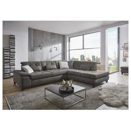 Ecksofa DIE PLANBAR "MP-IN18012 L-Form" Sofas Gr. B/H/T: 310cm x 85cm x 260cm, Microfaser, Armlehne links/rechts, Funktion Ausführung, grau (anthrazit) wahlweise mit Funktion, Kaltschaum-Polsterung