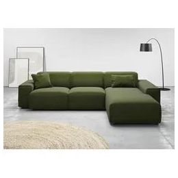 Ecksofa Andas "Glimminge auch in Breitcord, Feincord, Bouclé + Easy care-Bezug" Sofas Gr. B/H/T: 294cm x 71cm x 191cm, Feincord, Recamiere rechts, grün (moos) L-Form, Breite 294, Zierkissen