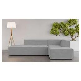 Ecksofa Inosign "Ecksofa Cavan mit Ottomane links oder rechts bestellbar" Sofas Gr. B/H/T: 270cm x 72cm x 180cm, Chenille, Ottomane rechts, grau L-Form mit Wellenunterfederung, Maße BTH: 27018072 cm