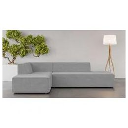 Ecksofa Inosign "Ecksofa Cavan mit Ottomane links oder rechts bestellbar", grau, B:270cm H:72cm T:180cm, 100% Polyester, Sofas, L-Form mit Wellenunterfederung, Maße B/T/H: 270/180/72 cm