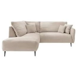 Ecksofa Inosign "Vanilla L-Form" Sofas Gr. B/T: 255cm x 190cm, Cord, Armlehne rechts-Ottomane links, Ottomane links-Bezugsfarbe beige, beige Armlehnenfunktion