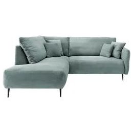 Ecksofa Inosign "Vanilla L-Form" Sofas Gr. B/T: 255cm x 190cm, Cord, Armlehne rechts-Ottomane links, Ottomane links-Bezugsfarbe aqua, blau (aqua) Armlehnenfunktion