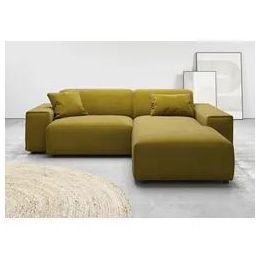 Ecksofa Andas "Glimminge L-Form auch in Breitcord, Feincord + Easy care-Bezug" Sofas Gr. B/H/T: 234cm x 71cm x 191cm, Feincord, Ottomane rechts, grün (pistazie) Breite 234, Zierkissen