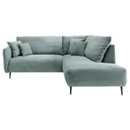 Ecksofa Inosign "Vanilla L-Form" Sofas Gr. B/T: 255cm x 190cm, Cord, Armlehne links-Ottomane rechts, Ottomane rechts-Bezugsfarbe aqua, blau (aqua) Armlehnenfunktion