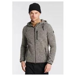 Strickfleecejacke G.I.G.A. DX BY KILLTEC "GW 54 MN KNTFLC JCKT" Gr. L, braun (olive braun) Herren Jacken