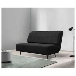 Schlafsofa Andas "Linnea in Cord und Feinstruktur" Sofas Gr. B/H/T: 140cm x 87cm x 94cm, Cord, grau (anthrazit) Daybed mit aufklappbarer Liegefläche