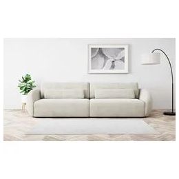 Big-Sofa Places of Style "Covile" Sofas Gr. B/H/T: 306cm x 80cm x 110cm, Chenille, beige (natural) Breite 306 cm, 2 Zierkissen inklusive, Chenille