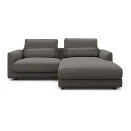 Ecksofa TENKSOM "Polsterecke, L-Form, Eckcouch, mit Federkern, inkl. Kissen" Sofas Gr. B/H/T: 225cm x 68cm x 171cm, Polyester, braun legerer Sitzkomfort zum Entspannen und Verweilen