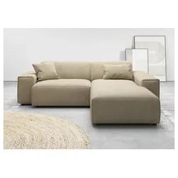 Ecksofa Andas "Glimminge L-Form auch in Breitcord, Feincord + Easy care-Bezug" Sofas Gr. B/H/T: 234cm x 71cm x 191cm, Feincord, Ottomane rechts, beige (sand) Breite 234, Zierkissen