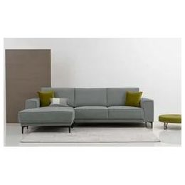 Ecksofa Places of Style "Oland" Sofas Gr. B/H/T: 280cm x 85cm x 152cm, Chenille, Recamiere links, grau (dunkelgrau) 280 cm, im zeitlosem Design und hochwertiger Verabeitung