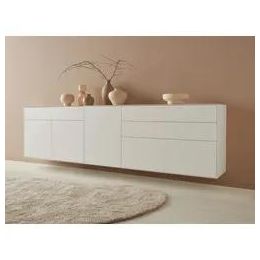 Sideboard LeGer Home by Lena Gercke "Essentials" Sideboards Gr. B/H/T: 279cm x 74cm x 42cm, 4 St., weiß (warmweiß) Breite: 279cm, MDF lackiert, Push-to-open-Funktion