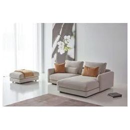 Hocker TENKSOM "Vivole, Fußablage, Pouff, mit Federkern" Gr. B/H/T: 98cm x 38cm x 70cm, Polyester, beige Polsterhocker perfekte Ergänzung zu Sofa VIVOLE